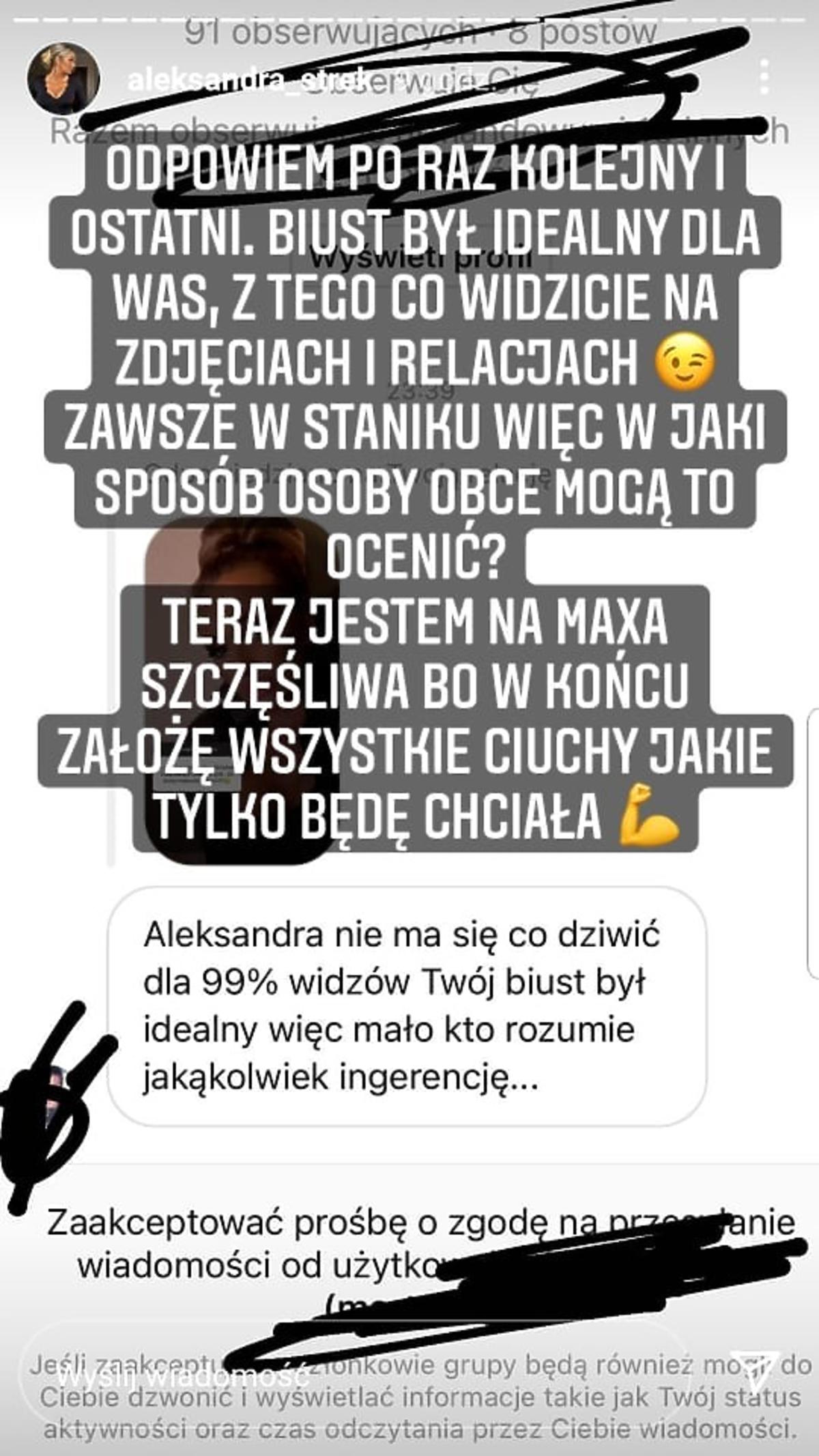 "Love Island": Aleksandra poprawiła piersi, a fani komentują: "Twój ...