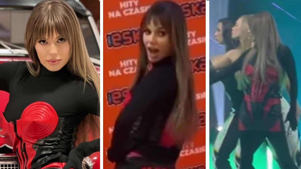 Doda na urodzinach Radia ESKA. Ta skórzana mikro mini robi wrażenie ...