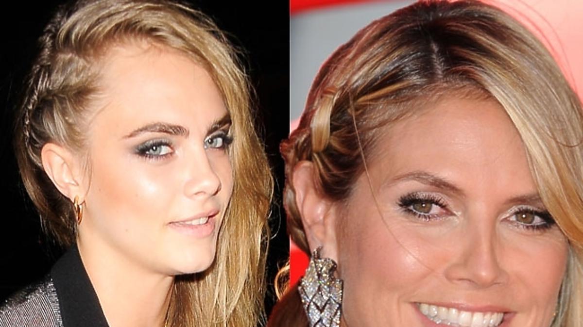 Cara Delevingne I Heidi Klum Noszą Zaplecione Włosy