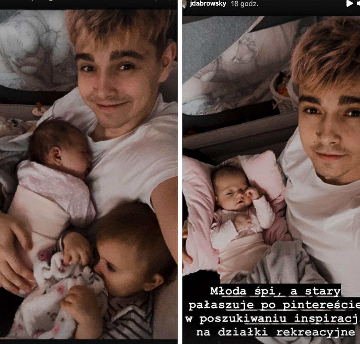 Jan Dąbrowski pochwalił się nietypowym sposobem na usypianie córki